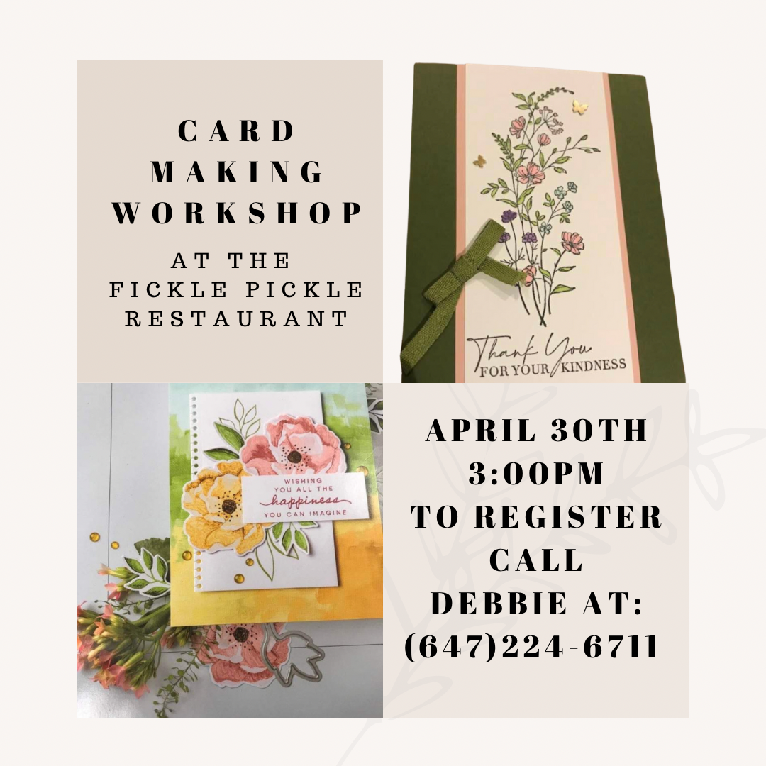 CARD MAKING WORKSHOP – Fickle Pickle Family Restaurant